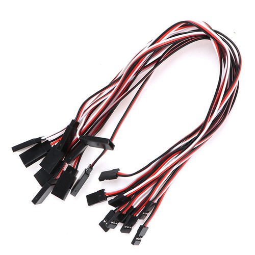 10Pcs 30cm Servo Extension Lead Wire Cable For RC Futaba JR Male to ...