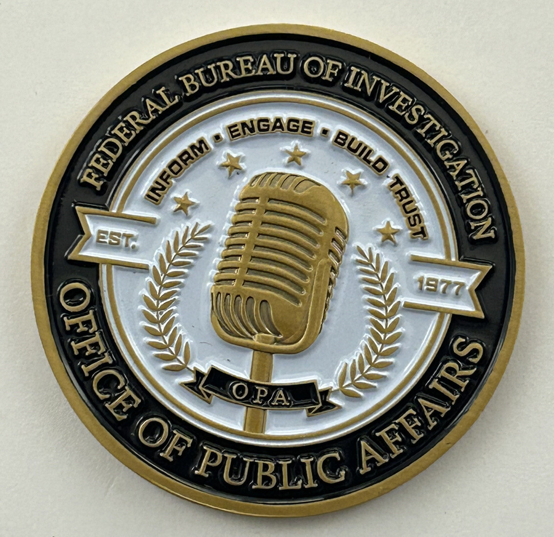 FBI HQ Office of Public Affairs Challenge Coin | eBay