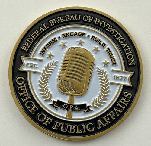 FBI HQ Office of Public Affairs Challenge Coin | eBay