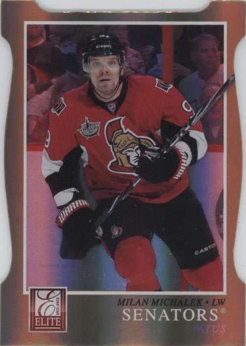 2011-12 Panini Elite - Milan Michalek #106 Status Gold Die-Cut /99 for ...