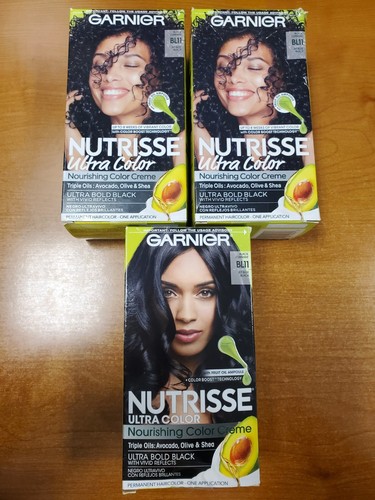 3 Boxes: Garnier Nutrisse Ultra Nourishing Permanent Hair Color *CHOOSE ...