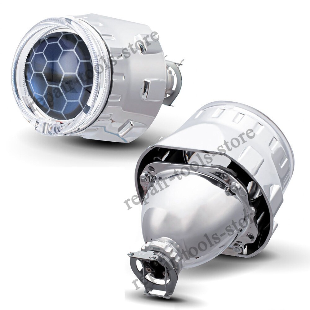 2.5" Bi xenon Projector Blue Honeycomb Lens Round Turn Signal Light ...