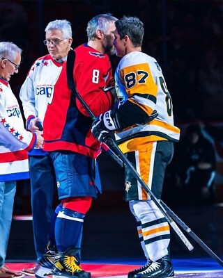 Sidney Crosby vs Alex Ovechkin Handshake Penguins Capitals 8x10 NHL ...