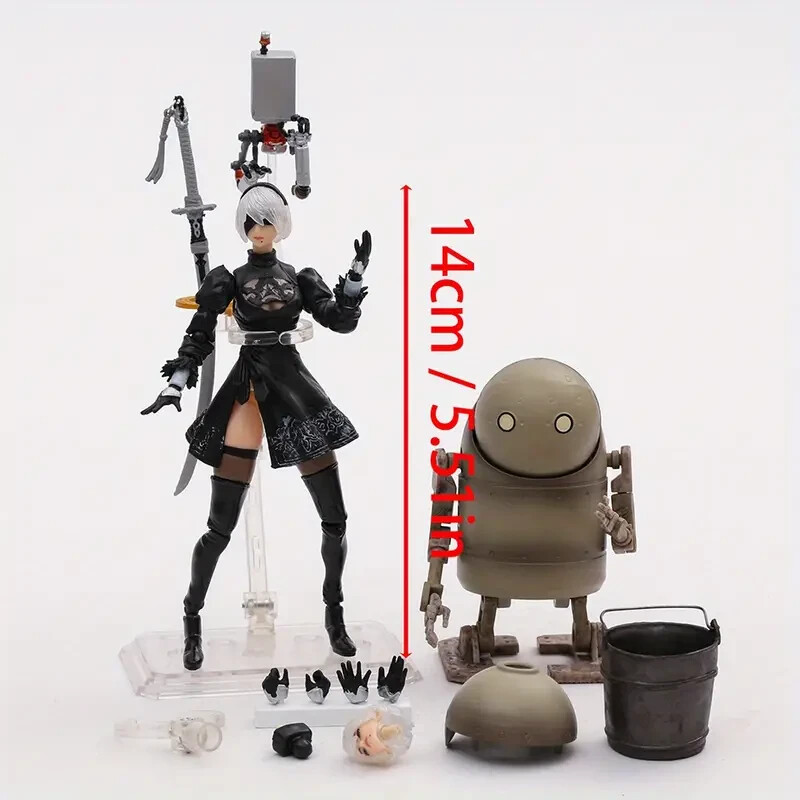 NieR:Automata YoRHa No.2 Type 2B & Machine Lifeform Action Figure NEW ...