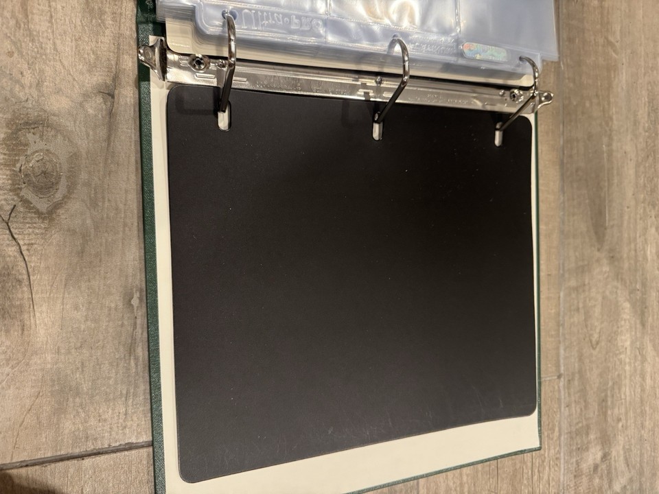 1957 TOPPS BASEBALL M.J. MJ ROOP ARCHIVERS GREEN ARCHIVAL 3 RING BINDER ...