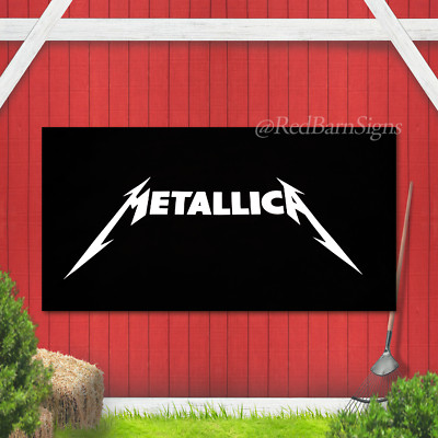 Metallica Banner Flag Lightning Logo Heavy Metal Rock Band Music Fan ...