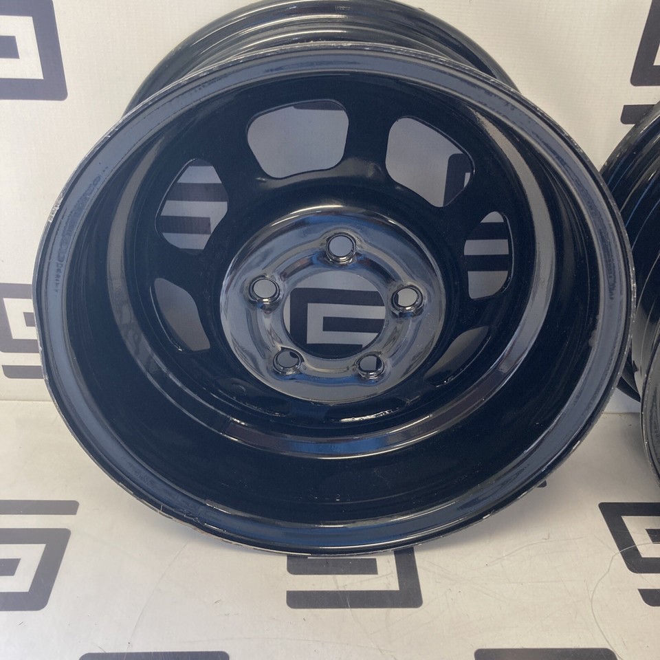 2 Basset Racing DOT-Approved Black Powdercoat Street Legal Wheels 57RF2 ...