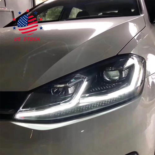 Headlights For 2015-2017 MK7 VW Golf Facelift Projector LED w ...