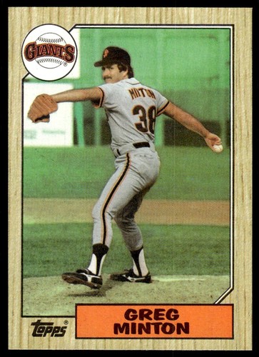 1987 Topps Baseball Card Greg Minton San Francisco Giants #724 | eBay