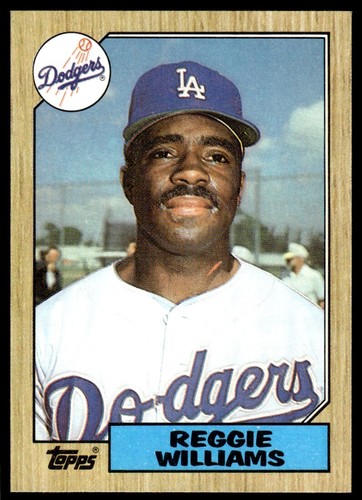 1987 Topps Baseball Card Reggie Williams Rookie Los Angeles Dodgers ...