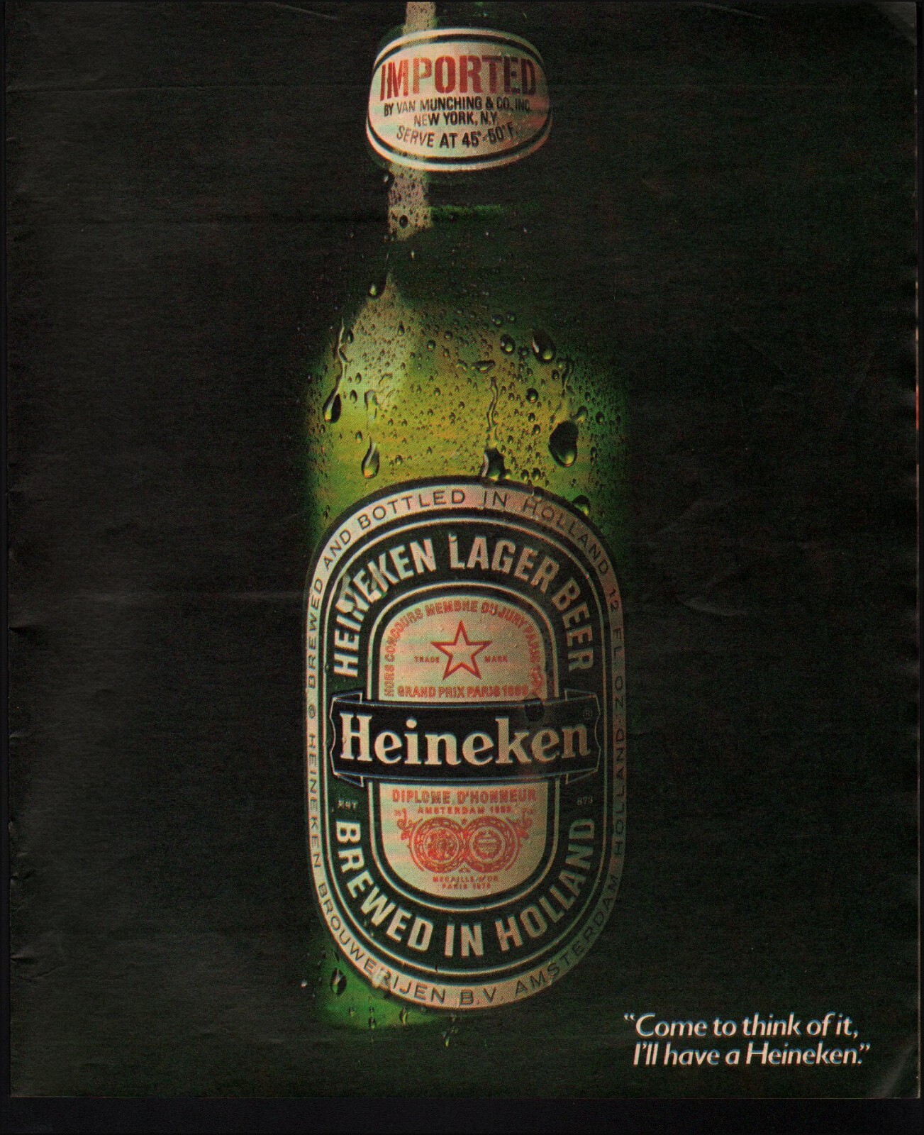 Heineken Bottle Label