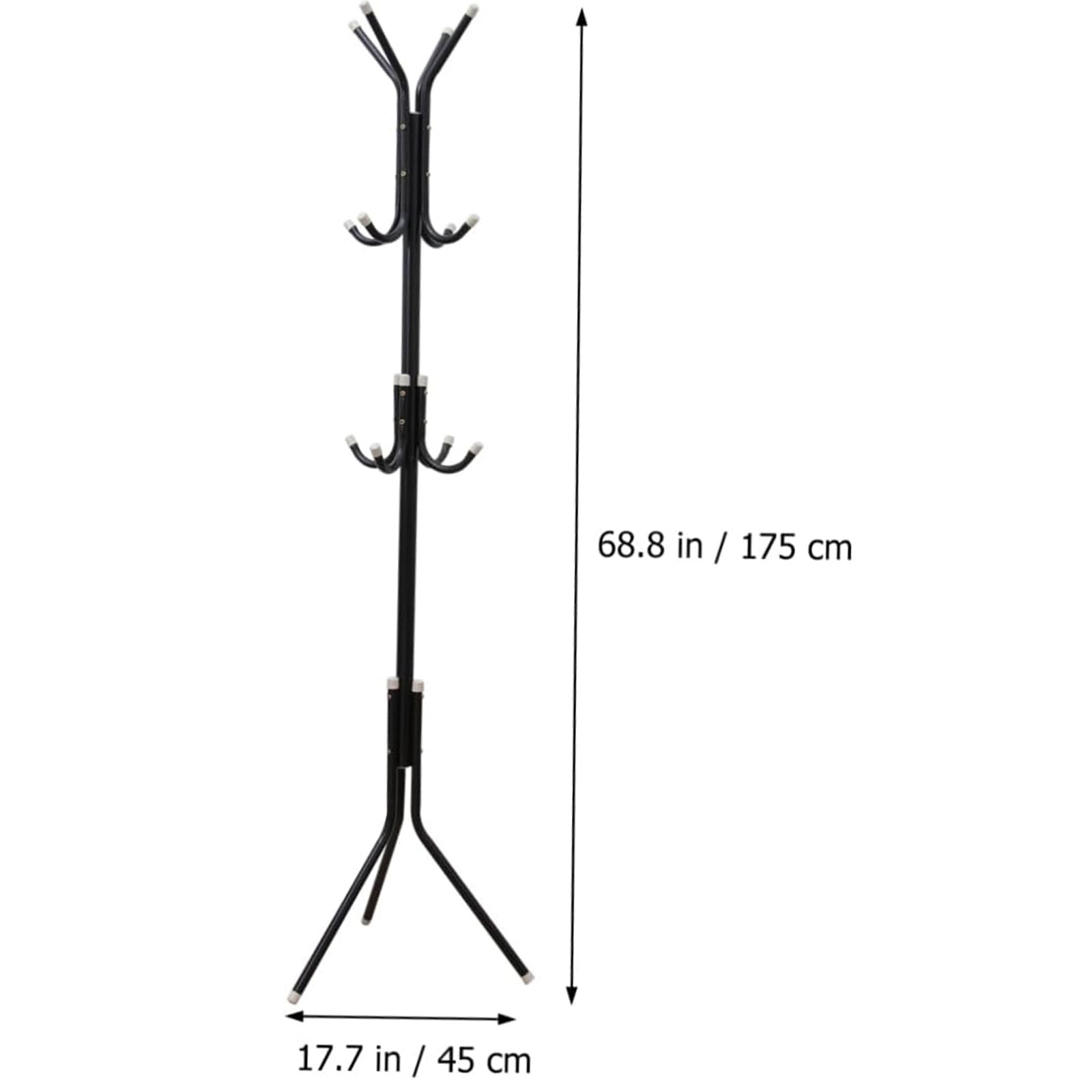 12 Hooks Coat Rack Hat Metal Stand Tree Cloth Rail Hanger Umbrella Hat ...