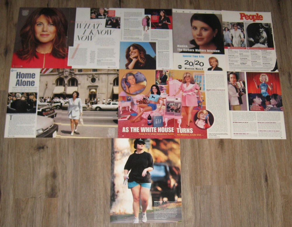 Monica Lewinsky original FULL PAGED magazine clippings pages PHOTO ...