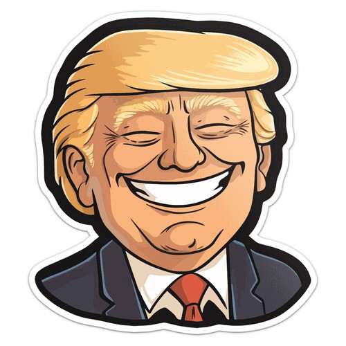 Smiling Trump Sticker Vinyl Car Bumper Decal | eBay