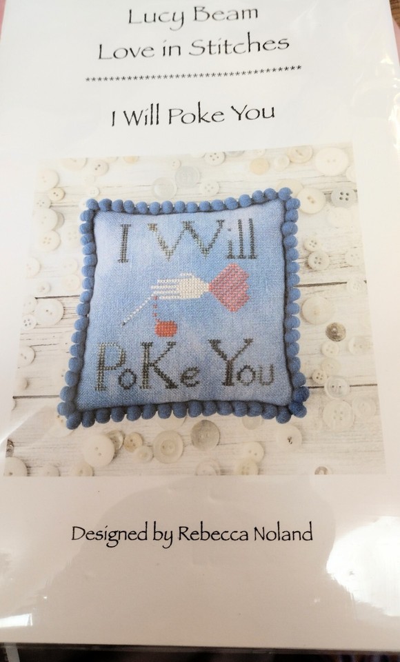 I Will Poke You Lucy Beam Love in Stitches Cross Stitch Pattern Rebecca Noland | eBay