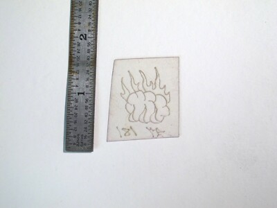 vtg 1960s 70s Tattoo Flash acetate stencil Flaming Cloud signed OC2 | eBay