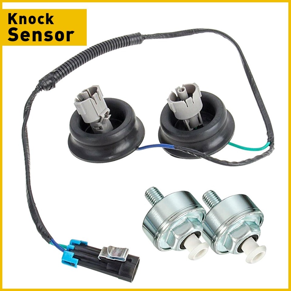 2Pcs Knock Sensor For GM LS1 LQ4 LQ9 6.0 5.3 5.7 Knock harness 12601822 ...
