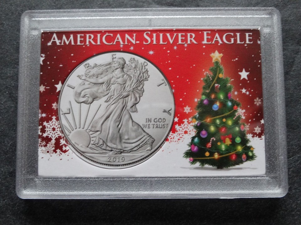 10 American Silver Eagle Frosty Case Snaplock Coin Holder Christmas ...