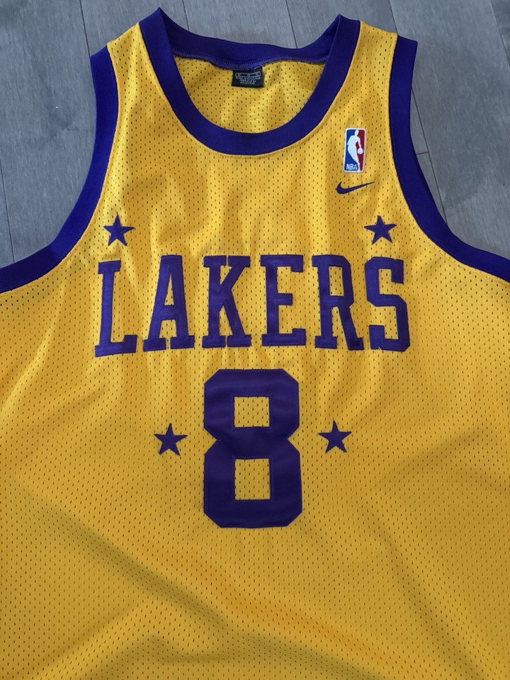 Nike NBA Los Angeles Lakers Jersey #8 Kobe Bryant Gold Star sz M+2 ...