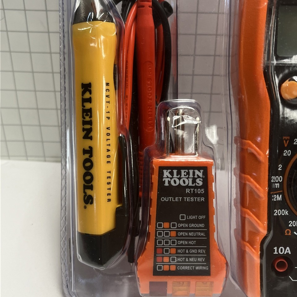 Klein Tools Electrical Test Kit with Digital Multimeter MM300/RT105 ...