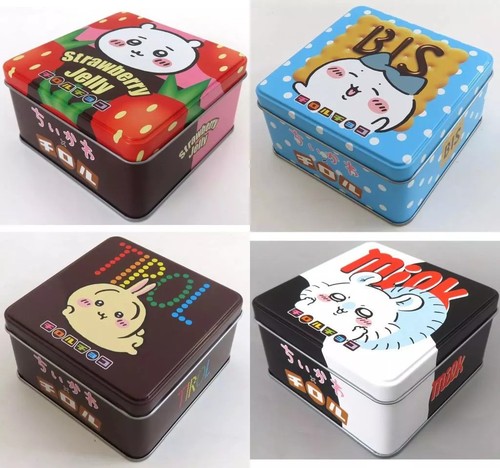 Chikawa Chiroru Choco Can Set 4pcs 3.9in x 3.9in x 2in Pre-owned Japan ...