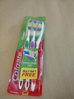 NEW Colgate 3 Pack Soft Brush Toothbrushes | eBay