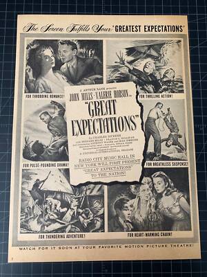 Vintage 1940s “Great Expectations” Film Print Ad - John Mills - Valerie ...
