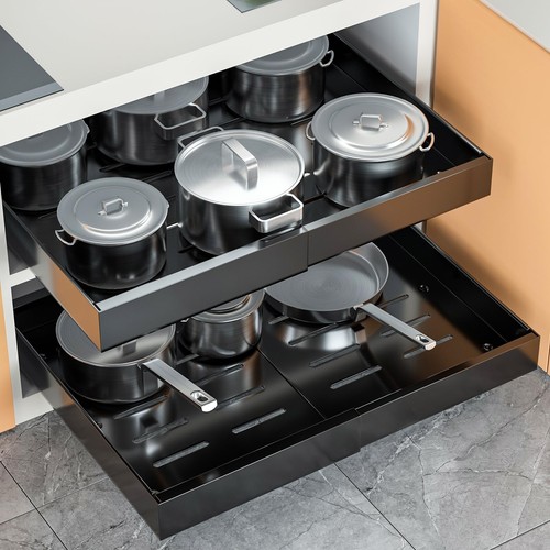 2 Pack Pull Out Cabinet Organizer,Expandable(12.6"-20.4") Slide Out ...