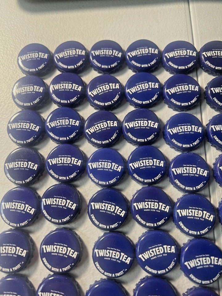 LOT OF 100 TWISTED TEA BEER BOTTLE CAPS NO DENTS | eBay