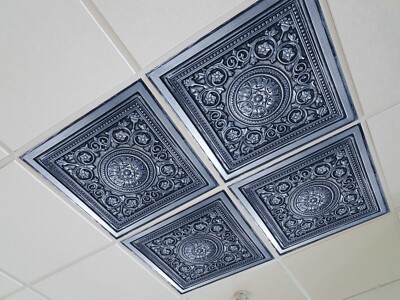Washable PVC Ceiling Tiles 2' x 2' Lay-in Tile Mold Free, Majesty ...
