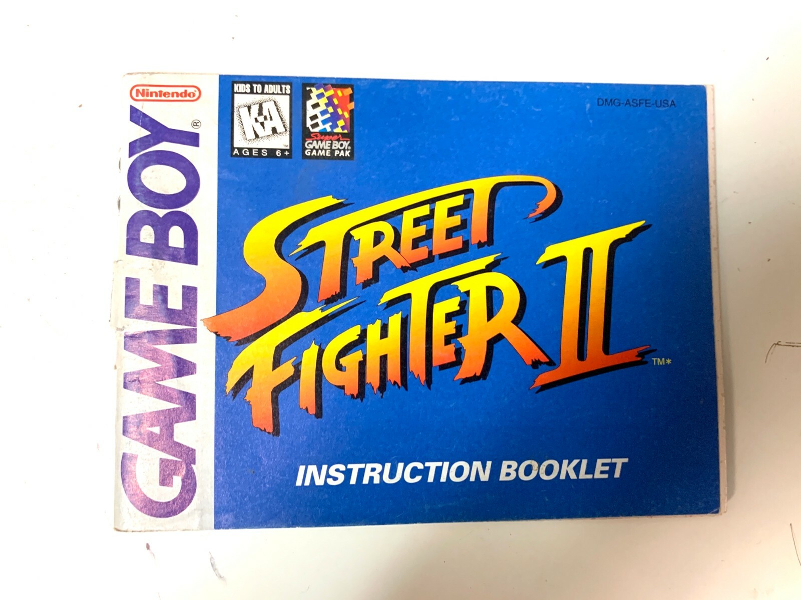 Street Fighter II 2 Original Nintendo GameBoy Manual Instruction ...