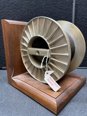 RARE WESTERN ELECTRIC BOOKEND SALESMAN SAMPLE ADVERTISING WIRE REEL ...