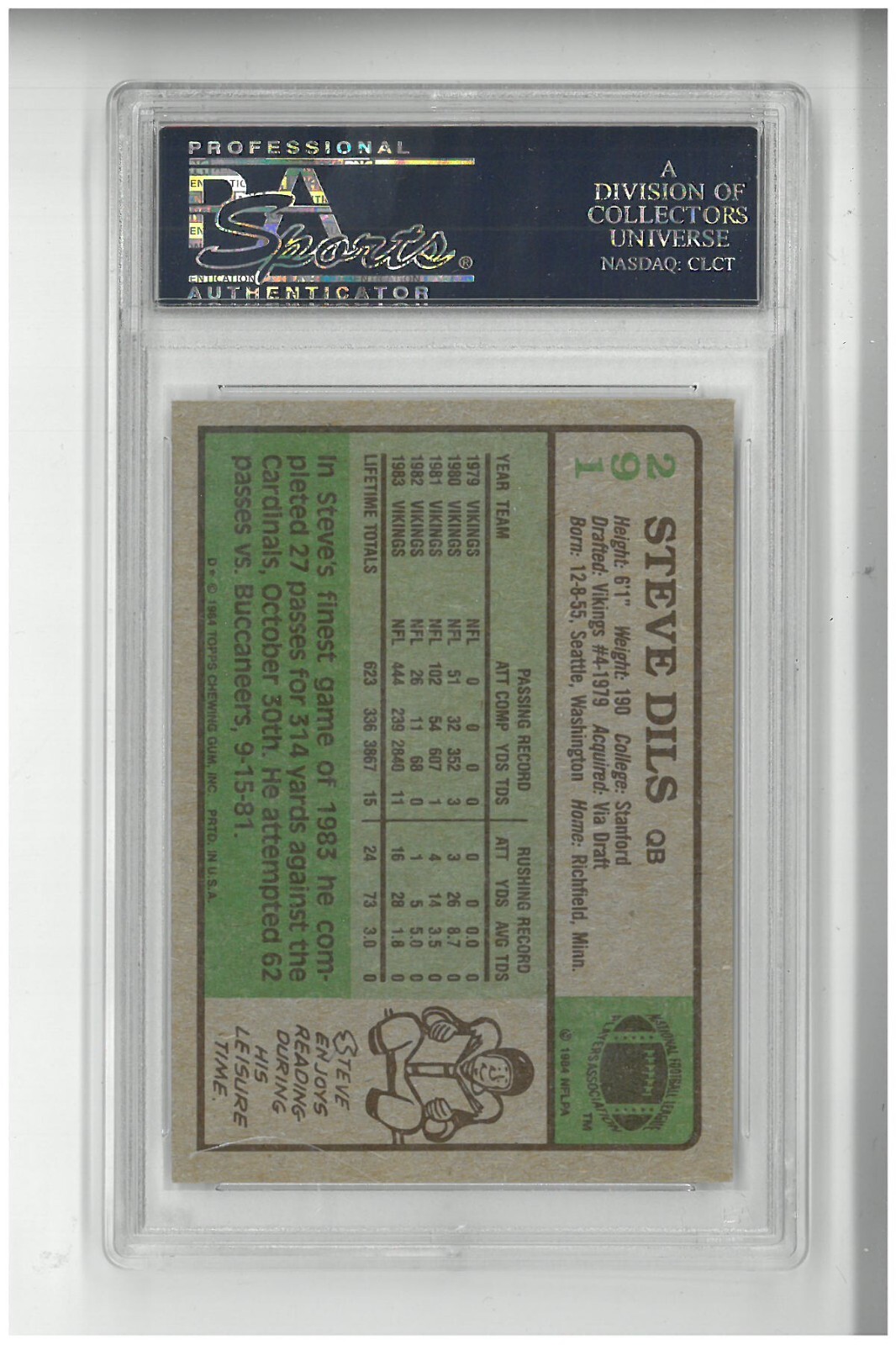 1984 Topps - #291 Steve Dils (RC) for sale online | eBay