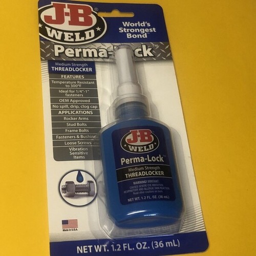J-B Weld Perma-Lock 24236 Thread Locker Medium strength Blue 36 ml JB ...