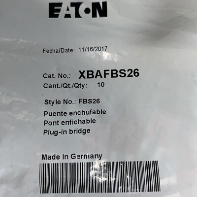 PHOENIX CONTACT, XBAFBS26, FBS 26, Plug in bridge, Lot Of 10, Red, NEW ...