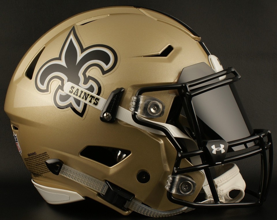 NEW ORLEANS SAINTS Riddell SPEEDFLEX Authentic Gameday Football Helmet ...