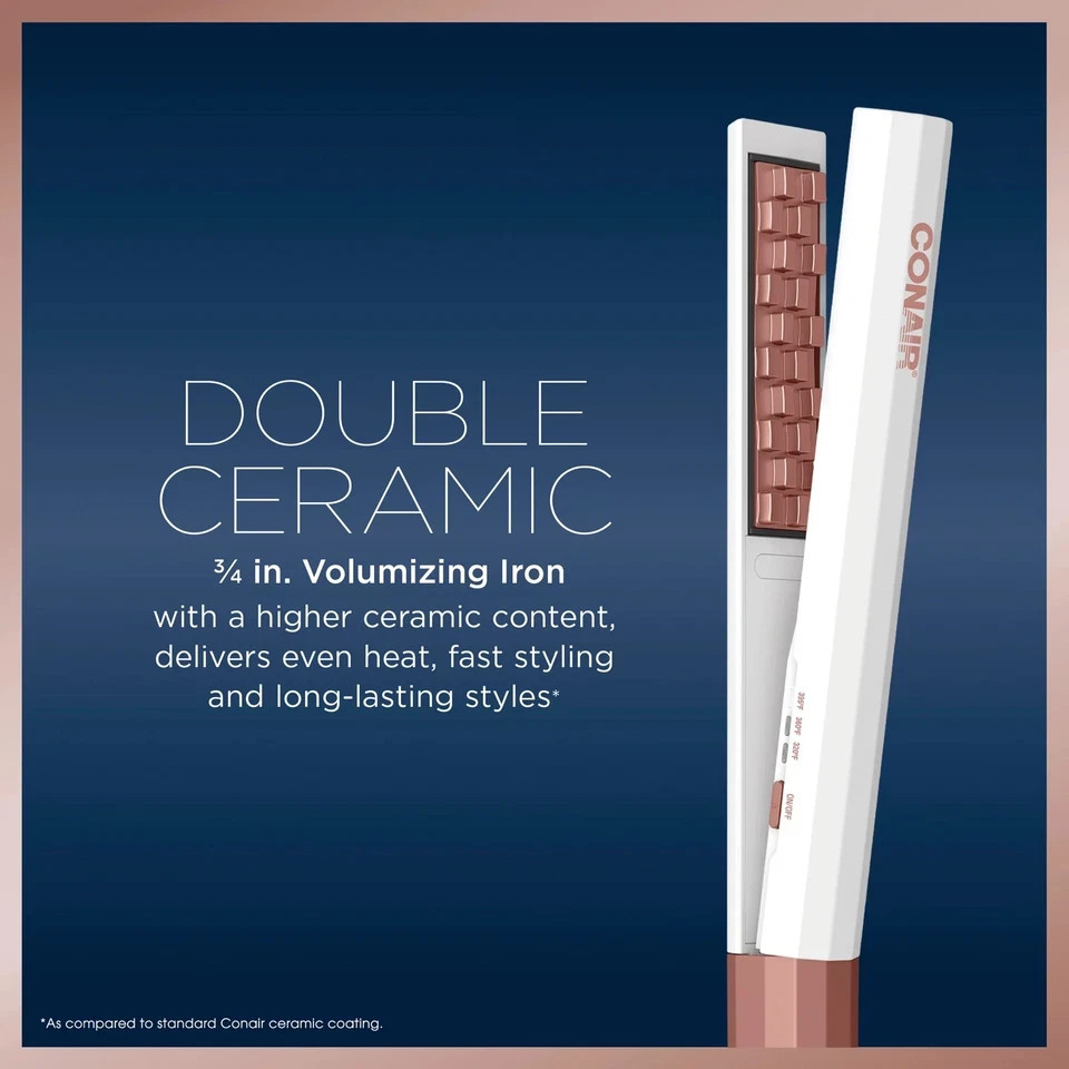 Conair Double Ceramic 3/4” Volumizing Root Lifter Hair Iron | eBay