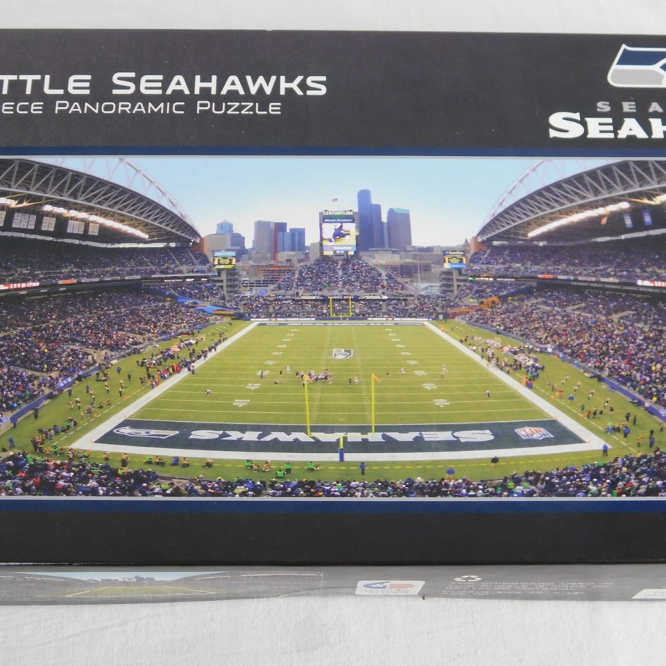 Seattle Seahawks 1000 piece Panoramic Jigsaw Puzzle 39" x 13" NFL ...