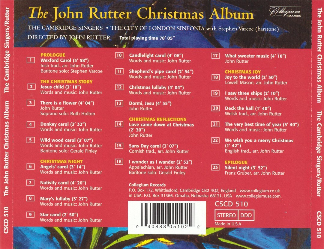 THE JOHN RUTTER CHRISTMAS ALBUM NEW CD 40888051022| eBay