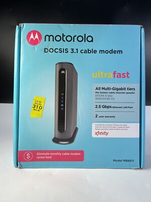 Motorola MB8611 DOCSIS 3.1 Multi-Gig Cable Modem 855631006644 | eBay