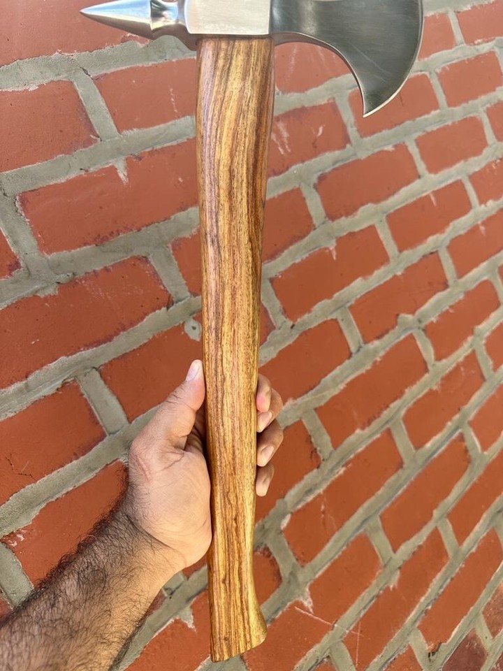 High Polish Carbon Steel TOMAHAWK HATCHET AXE INTEGRAL Spike Head ...