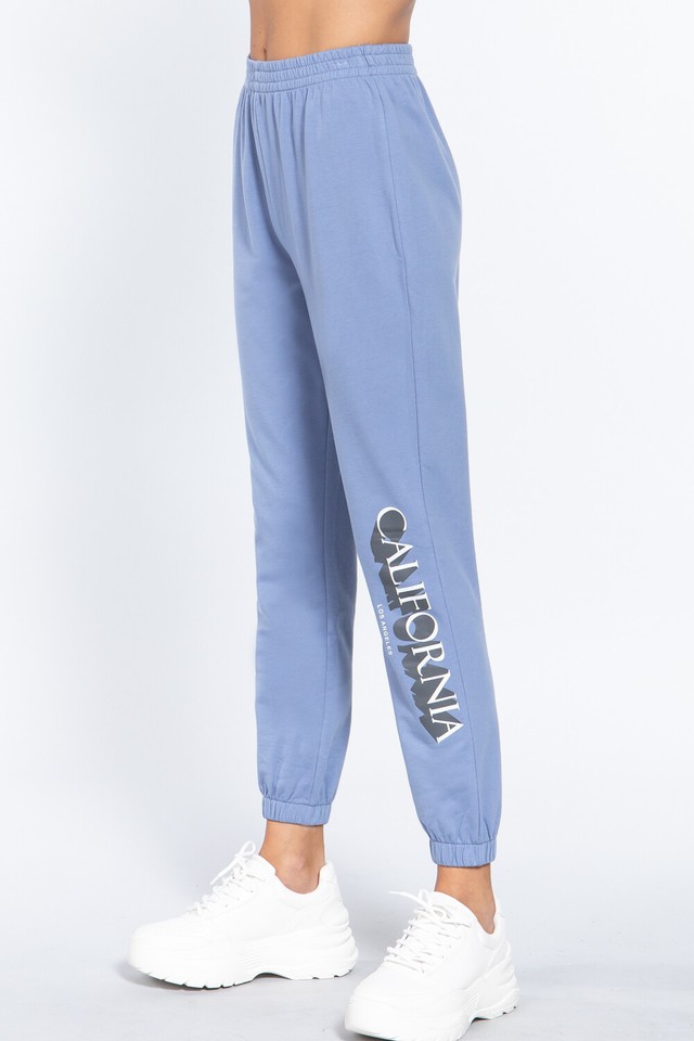 Graphic Long Jogger Pants Blue | eBay