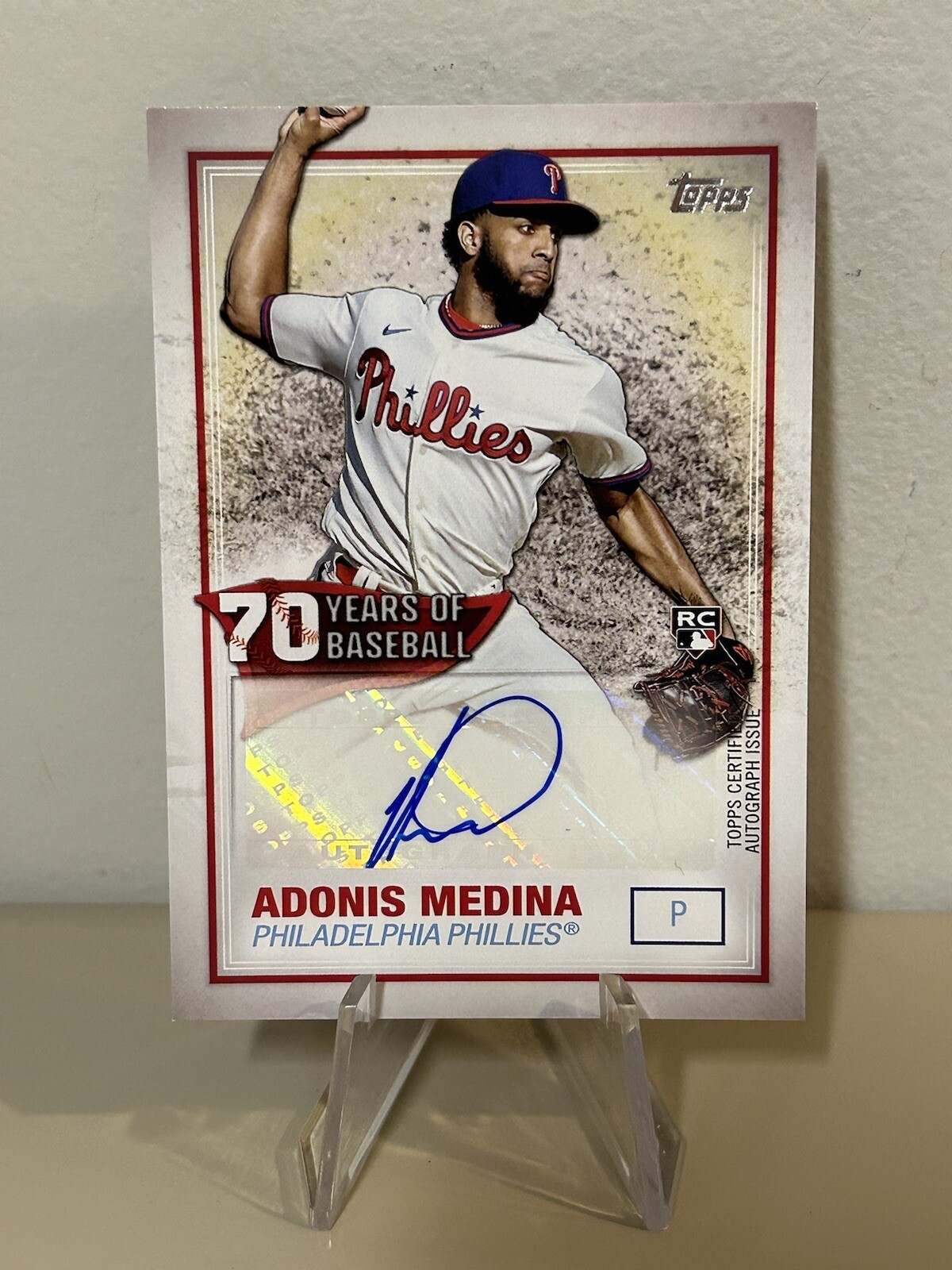2021 Topps Series 2 Auto Adonis Medina #70YA-AM Philadelphia Phillies ...
