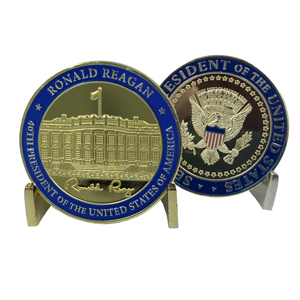 EL7-01 40th President Ronald Reagan Challenge Coin White House POTUS ...