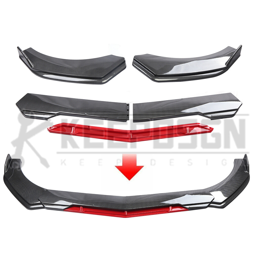 CARBON FIBER Body Kit Front Bumper Lip Splitter Spoiler for Subaru ...
