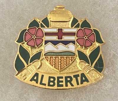 PROVINCE OF ALBERTA COAT OF ARMS Lapel Hat Pin Badge ` | eBay