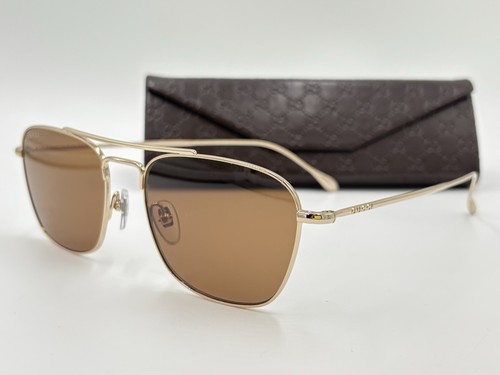 GUCCI MEN Sunglasses GG1183S 002 Gold/ Brown AUTHENTIC JAPAN | eBay
