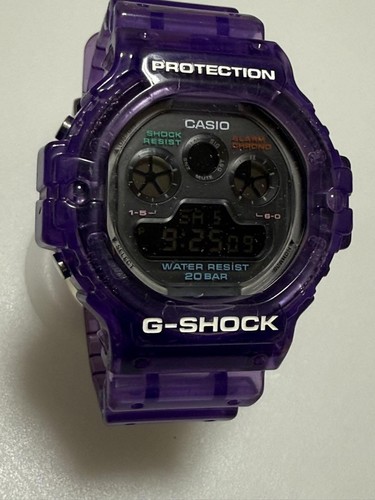 Casio G-Shock DW-5900J-8 Purple Skeleton Watch Scratched Used G707 | eBay