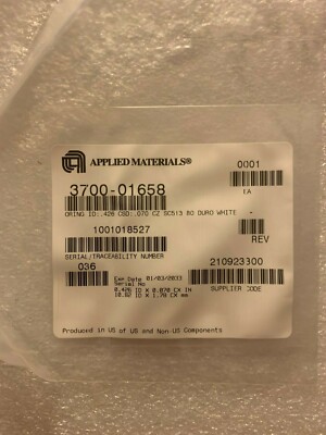 AMAT 3700-01658, O-RING, DI: .426 CDS: .070 CZ SC513 80 DURO WHITE | eBay