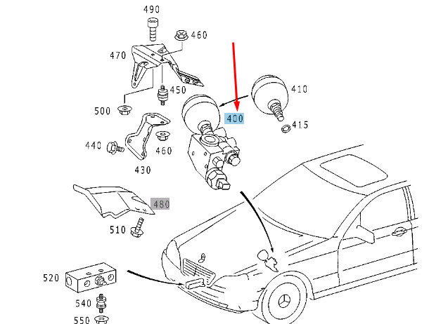 Mercedes-Benz Pressure Relief Valve ABC Hydraulic Suspension 2203200858 ...